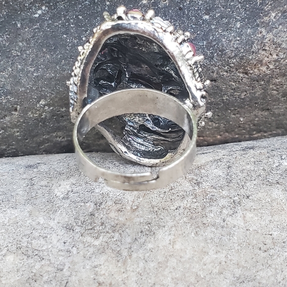 Jewelry | Stunning Big Pink Rhinestone Statement Ring Adjustable Nwot ...